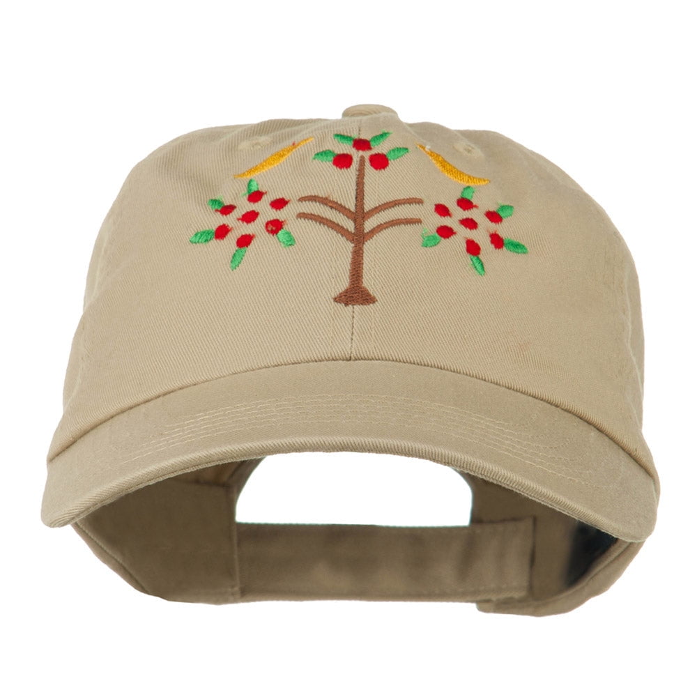 Swiss Folk Art with Birds and Tree Embroidered Cap - Khaki OSFM ...