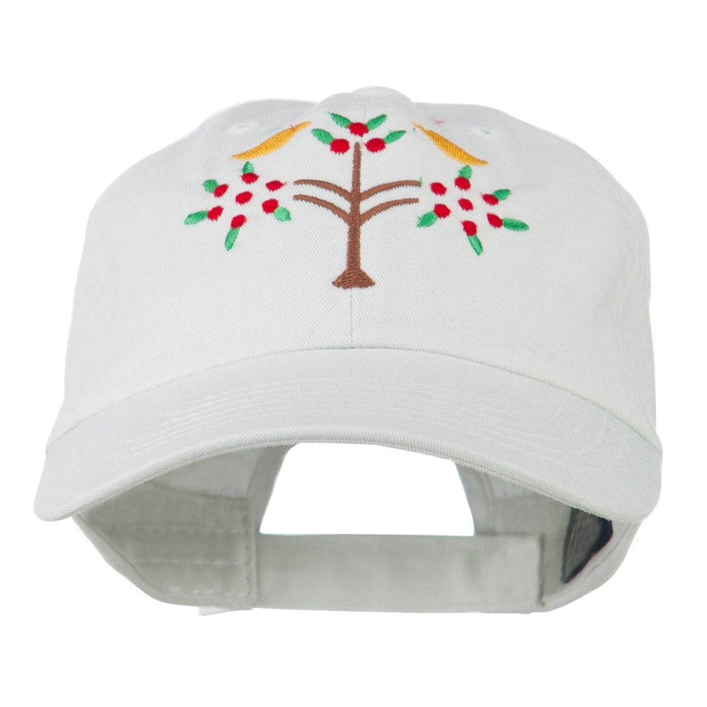 Swiss Folk Art with Birds and Tree Embroidered Cap - White OSFM ...