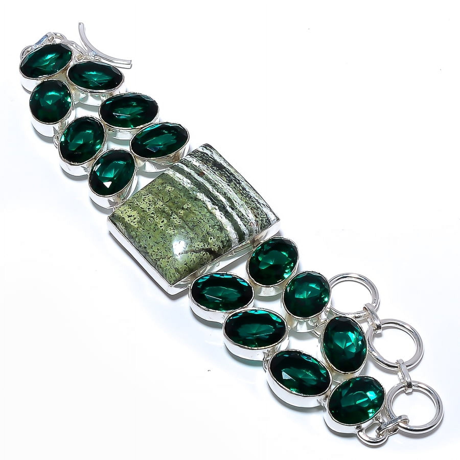 Swiss Green Jasper - Virgin Island & Emerald 925 Sterling Silver ...