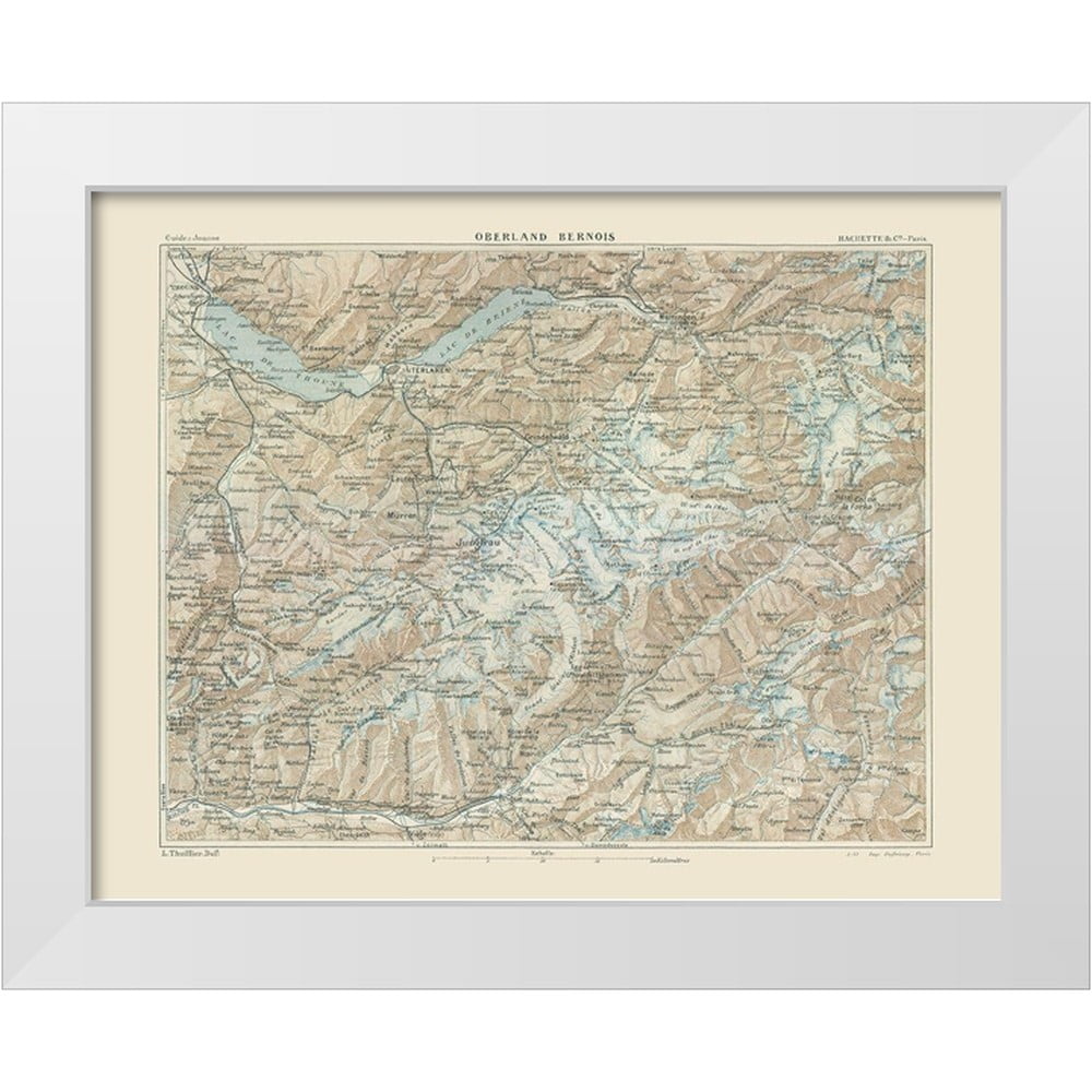 Swiss Guide 18x15 White Modern Wood Framed Museum Art Print Titled ...