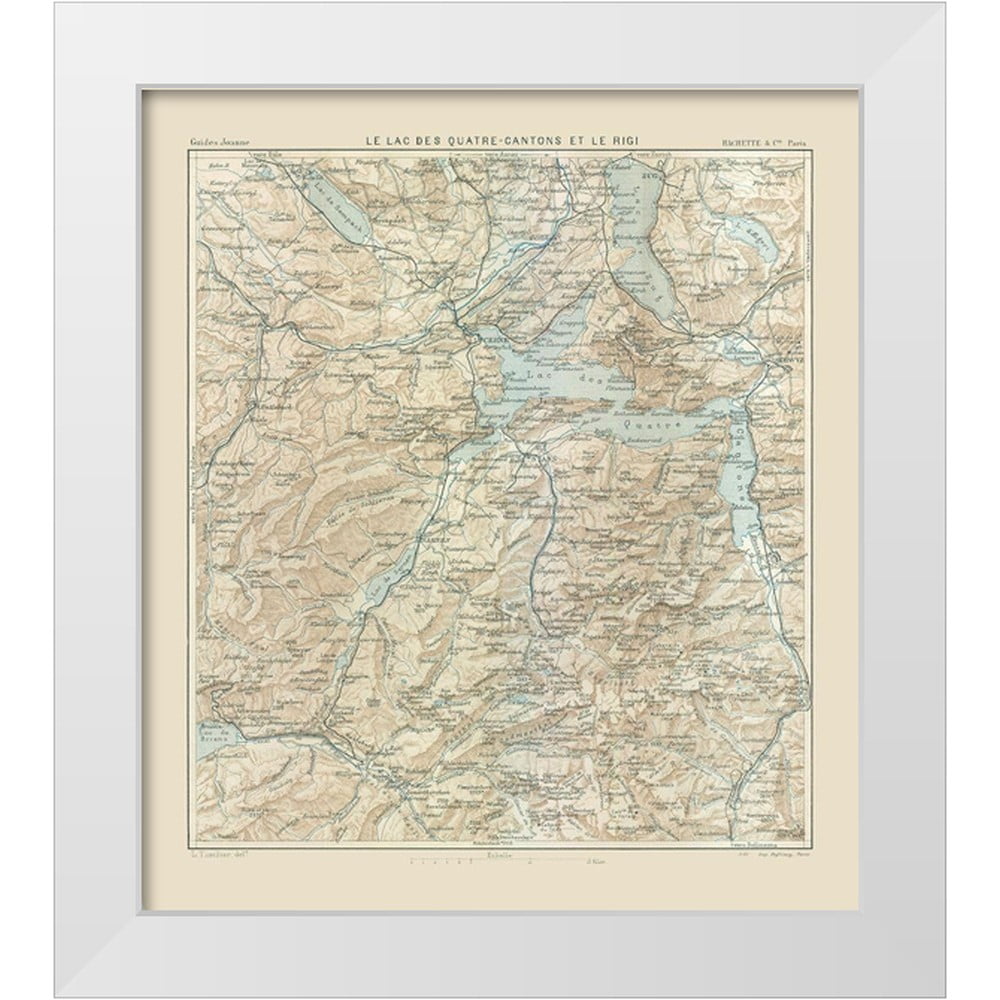 Swiss Guide 20x22 White Modern Wood Framed Museum Art Print Titled ...