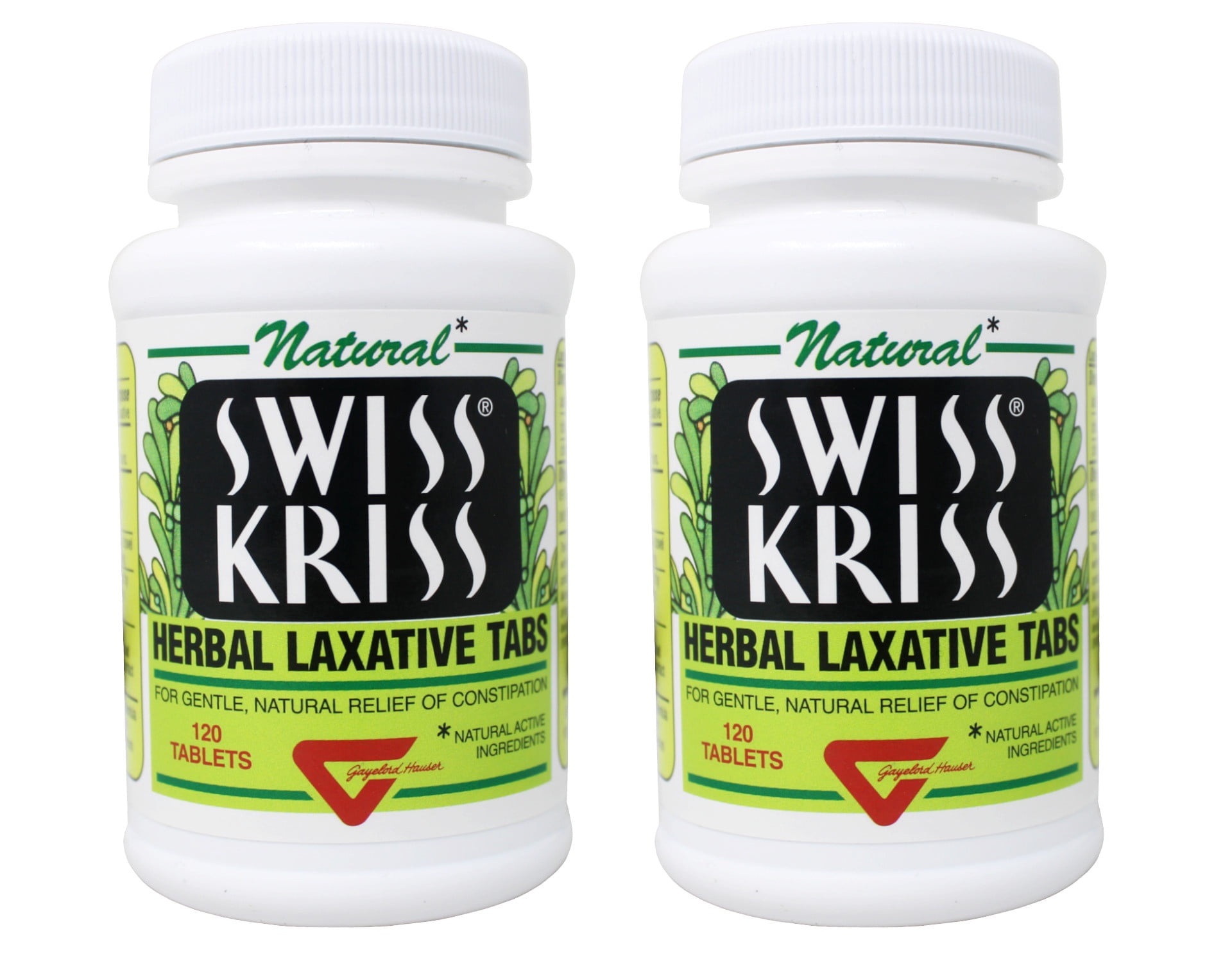 Swiss Kriss Natural Herbal Laxative Constipation Relief, 120ct, 2-Pack ...