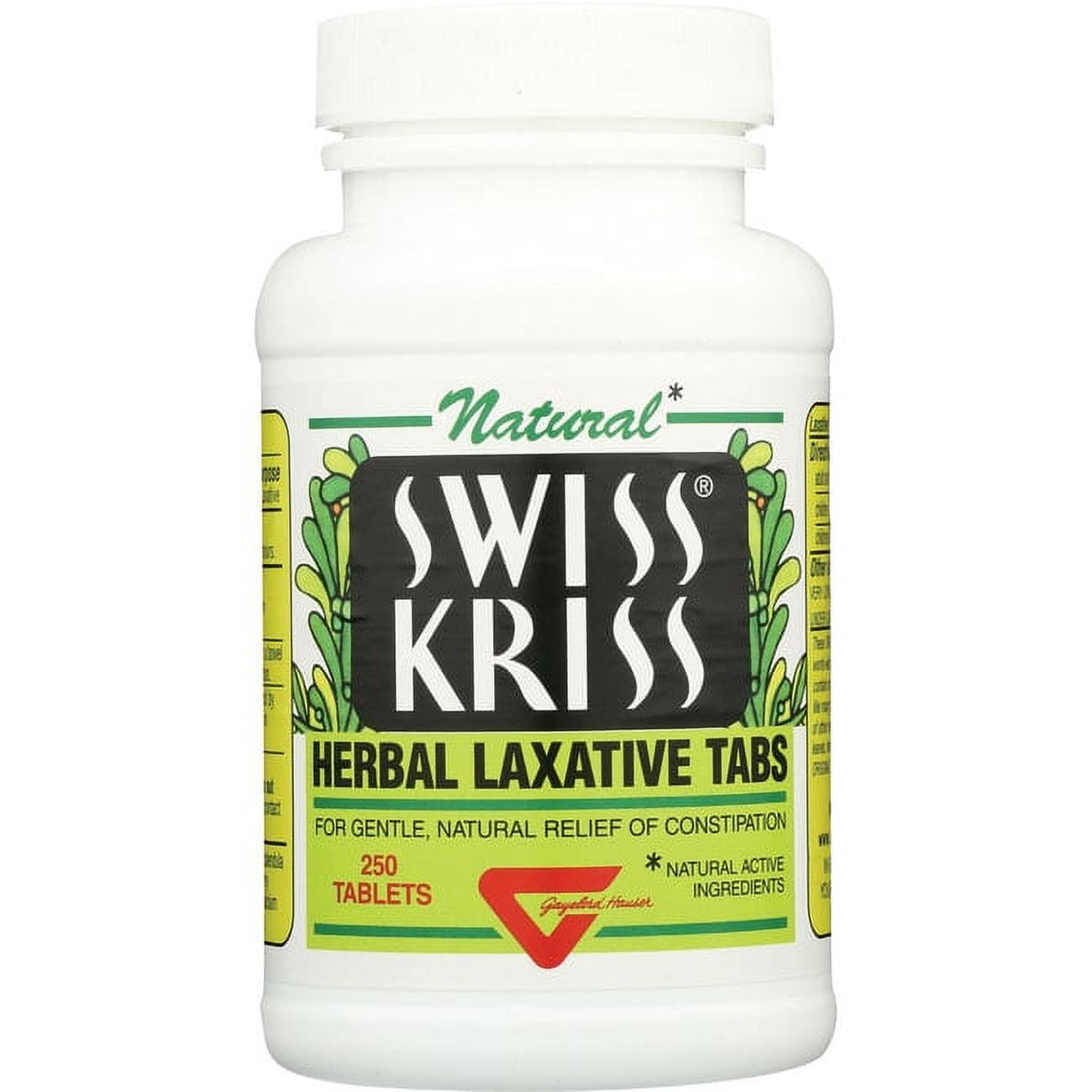 Swiss Kriss Herbal Laxative Tabs 250 Tabs HSA/FSA Eligible - Walmart.com