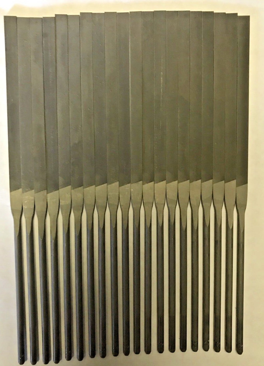 Swiss Made Pillar Needle Files, 20pcs, Cut #6, Switzerland, New ...