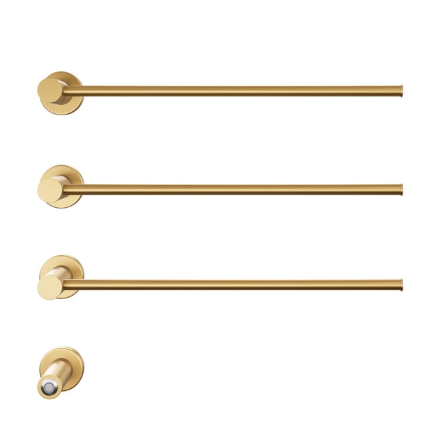 Swiss Madison Claire 3-Bar Electric Towel Warmer in Brushed Gold ...