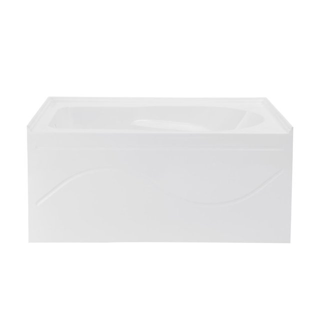 Swiss Madison Ivy 54'' x 30" Bathtub with Apron Left Hand Drain in ...