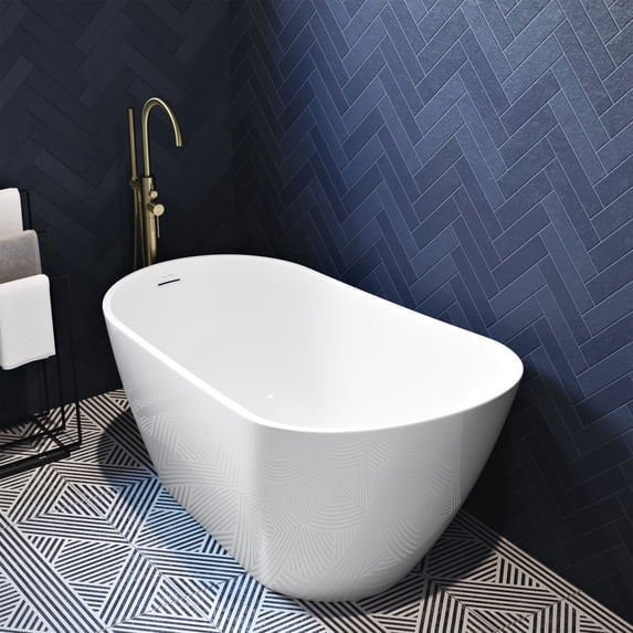 "Sublime Modern Soaking Tub, 60"" Single Slipper Freestanding Bathtub ...