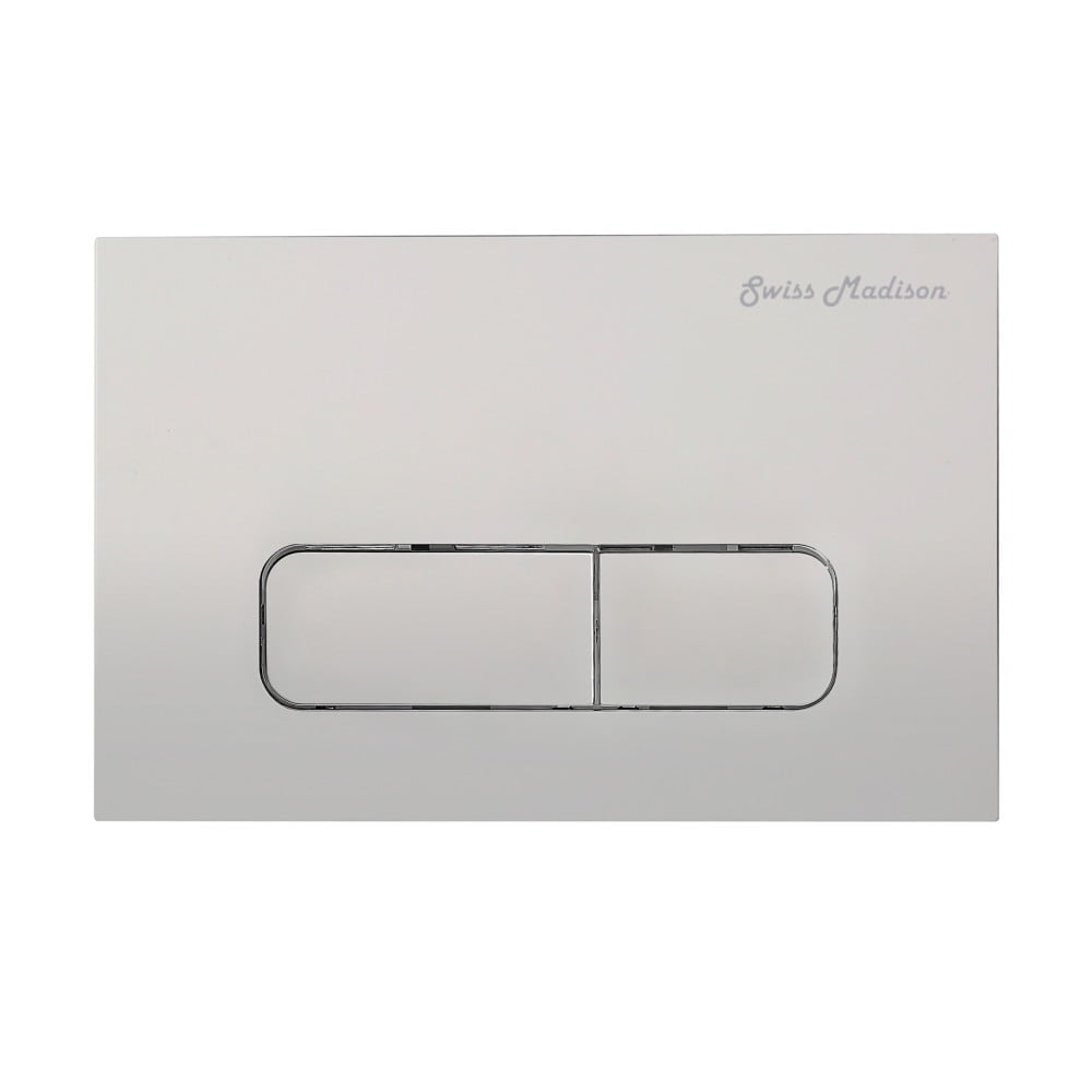 Swiss Madison Wall Mount Dual Flush Actuator Plate with Rectangle Push ...