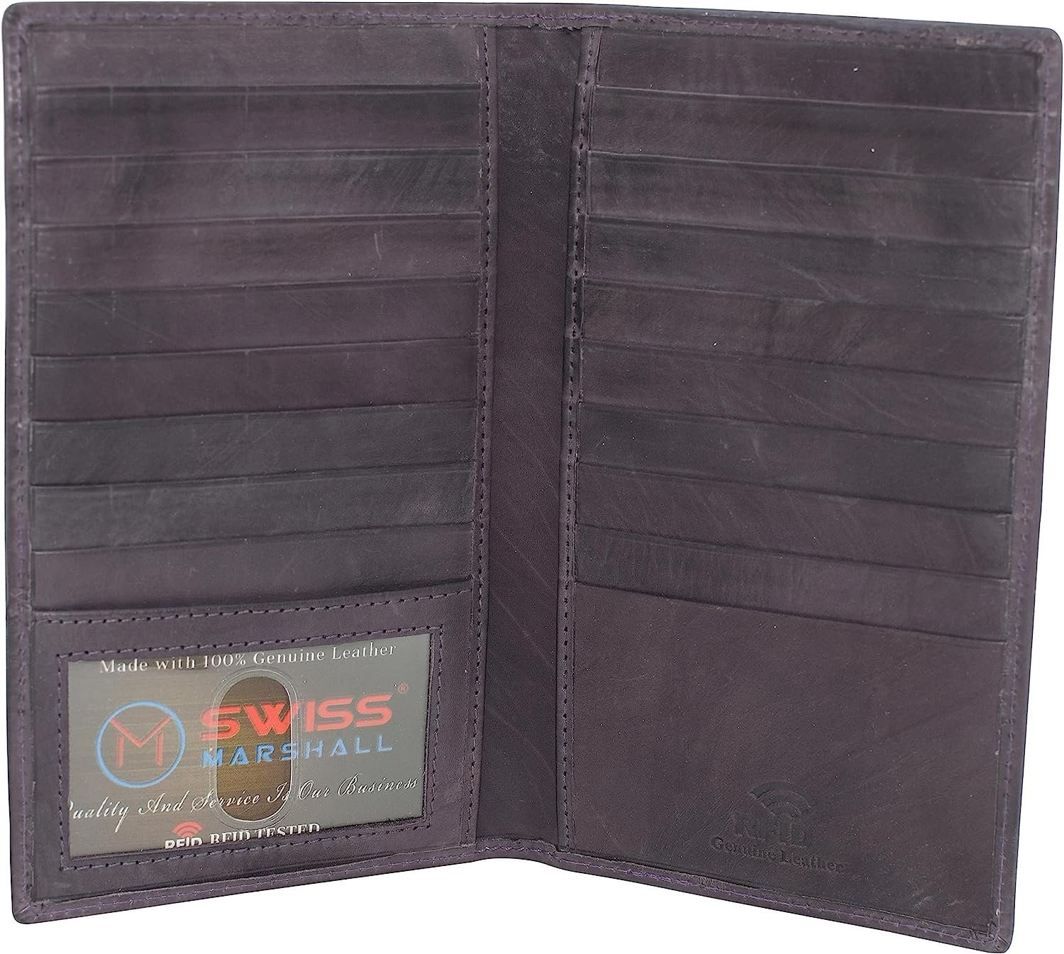 Swiss Marshall Bifold RFID Blocking Premium Leather Credit Card ID ...