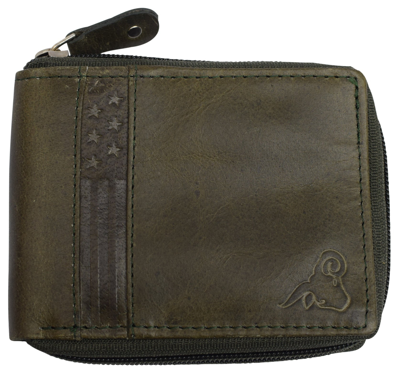 Swiss Marshall Men's Zipper RFID Blocking Premium Leather Zip-Around ID ...