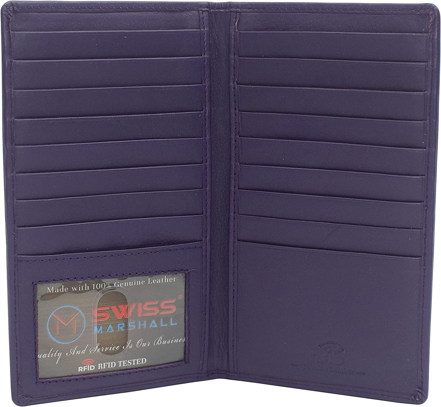 Swiss Marshall RFID Blocking Bifold Genuine Leather Credit Card ID ...
