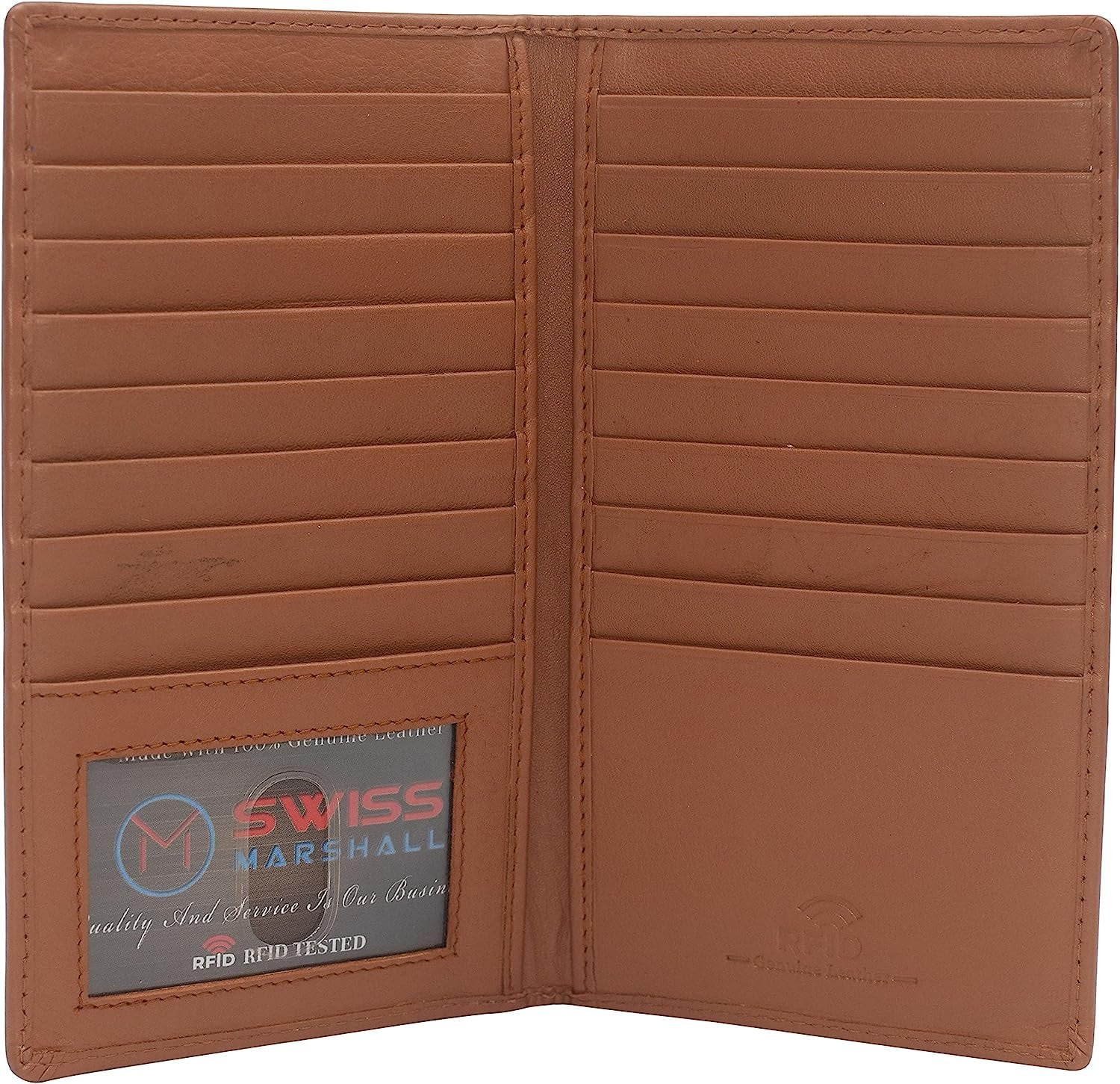 Swiss Marshall RFID Blocking Bifold Genuine Leather Credit Card ID ...
