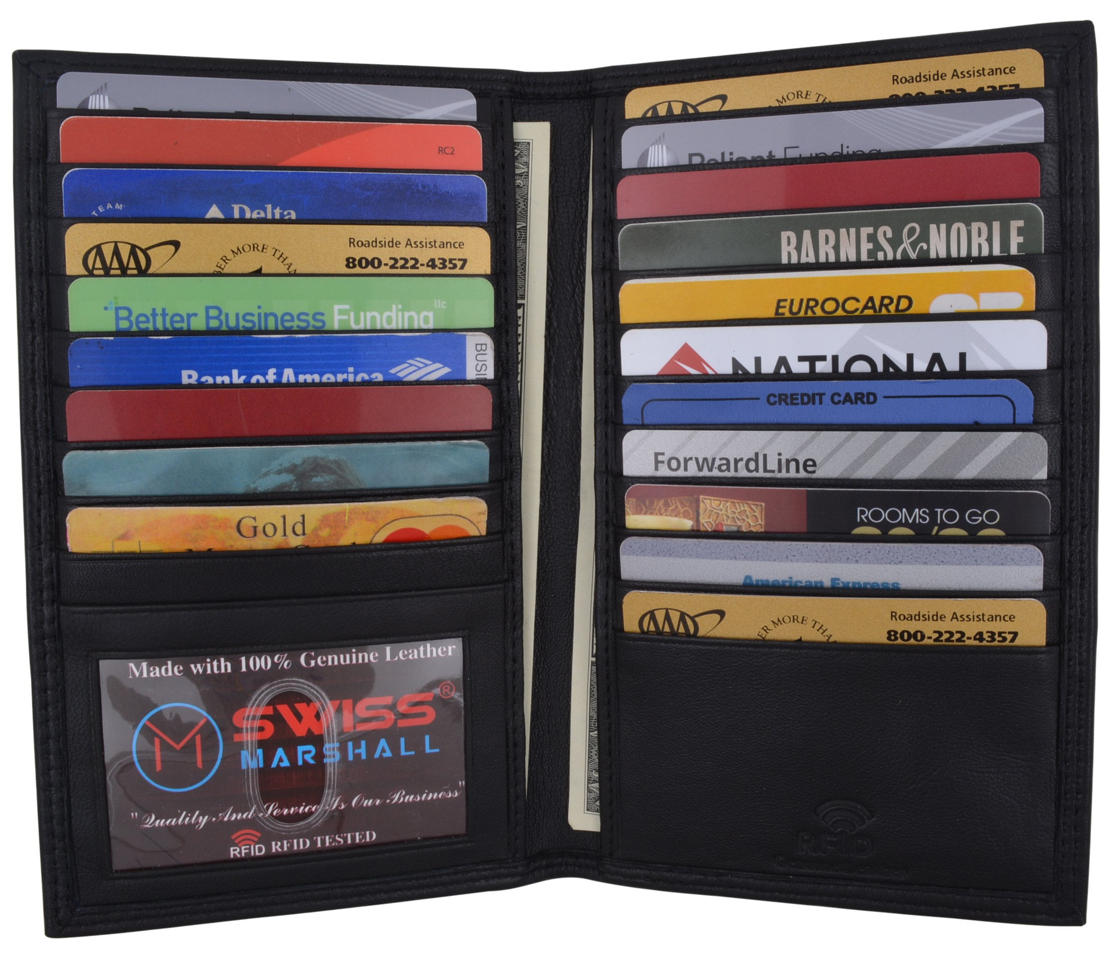 Swiss Marshall by Swiss Marshall RFID Blocking Bifold Leather Wallet ...