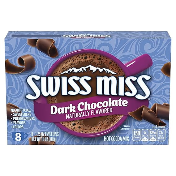 Swiss Miss Dark Chocolate Flavored Hot Cocoa Mix, 8 Count Hot Cocoa Mix ...