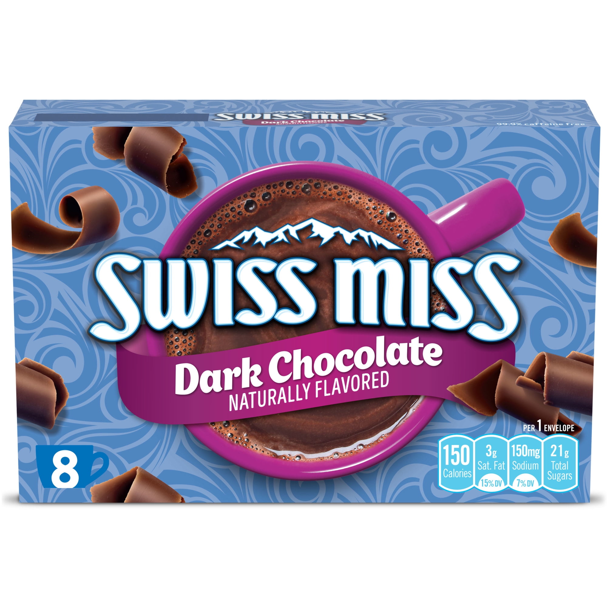 Swiss Miss Dark Chocolate Hot Cocoa Mix, Gluten-Free, 8 Individual ...