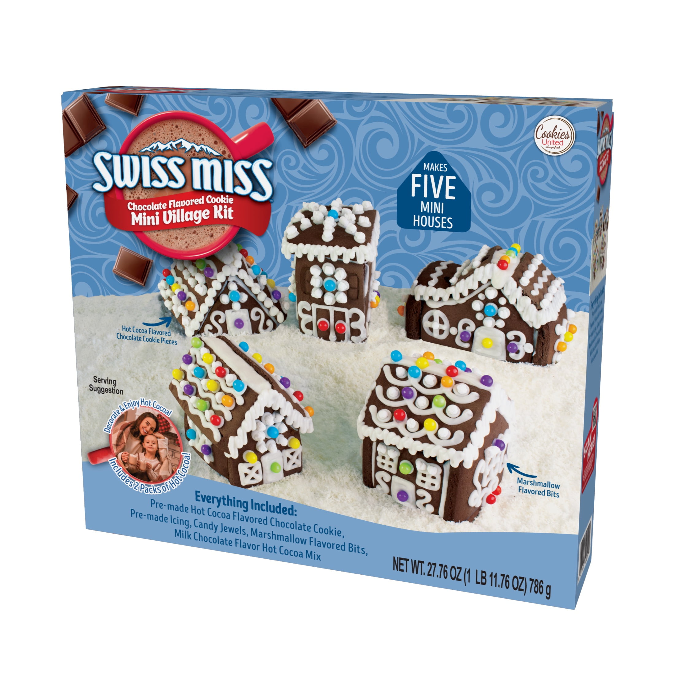 Swiss Miss Holiday Chocolate Flavored Cookie Mini Village Kit, 27.76 oz ...