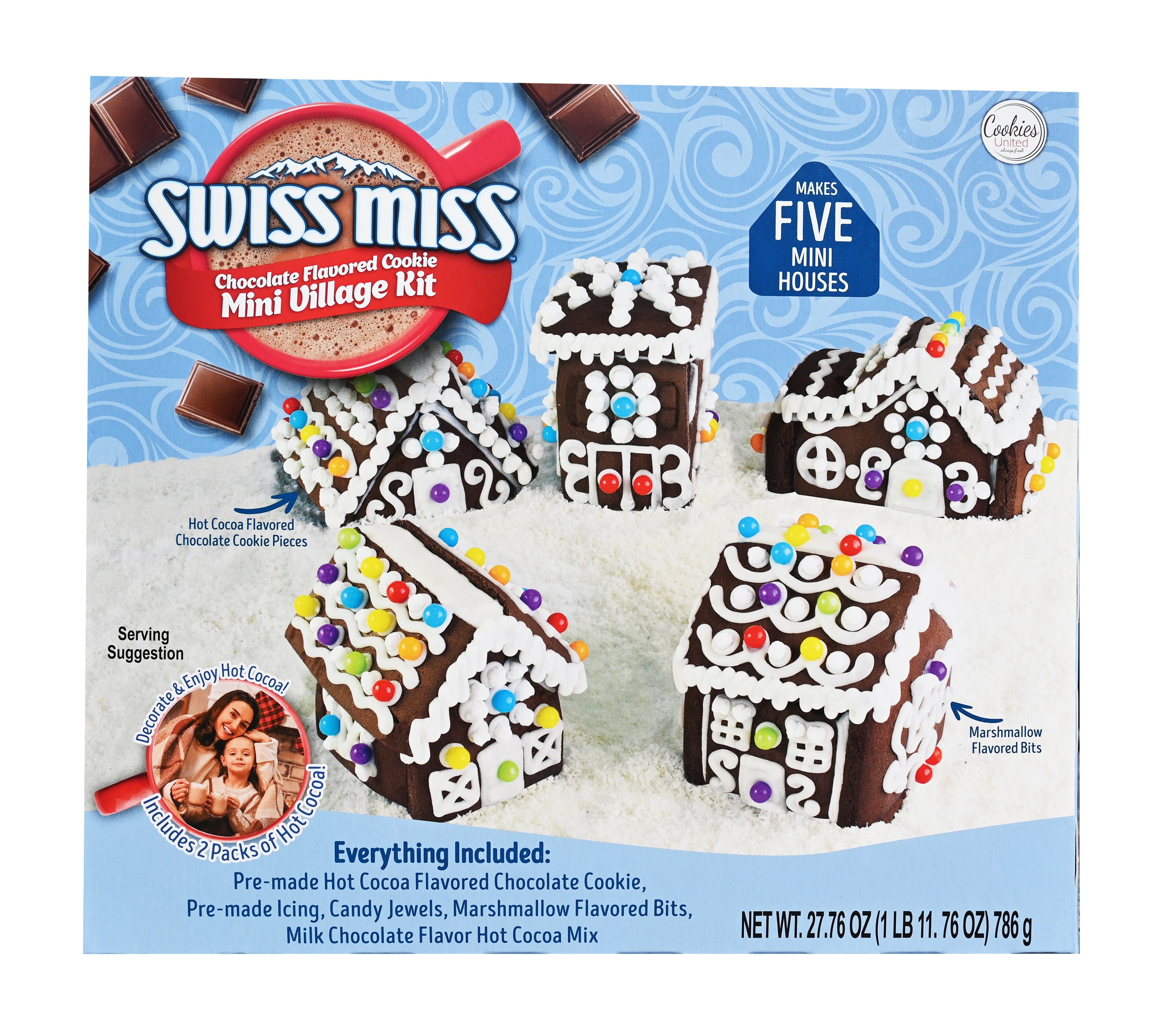 Swiss Miss Holiday Chocolate Flavored Cookie Mini Village Kit, 27.76 oz ...