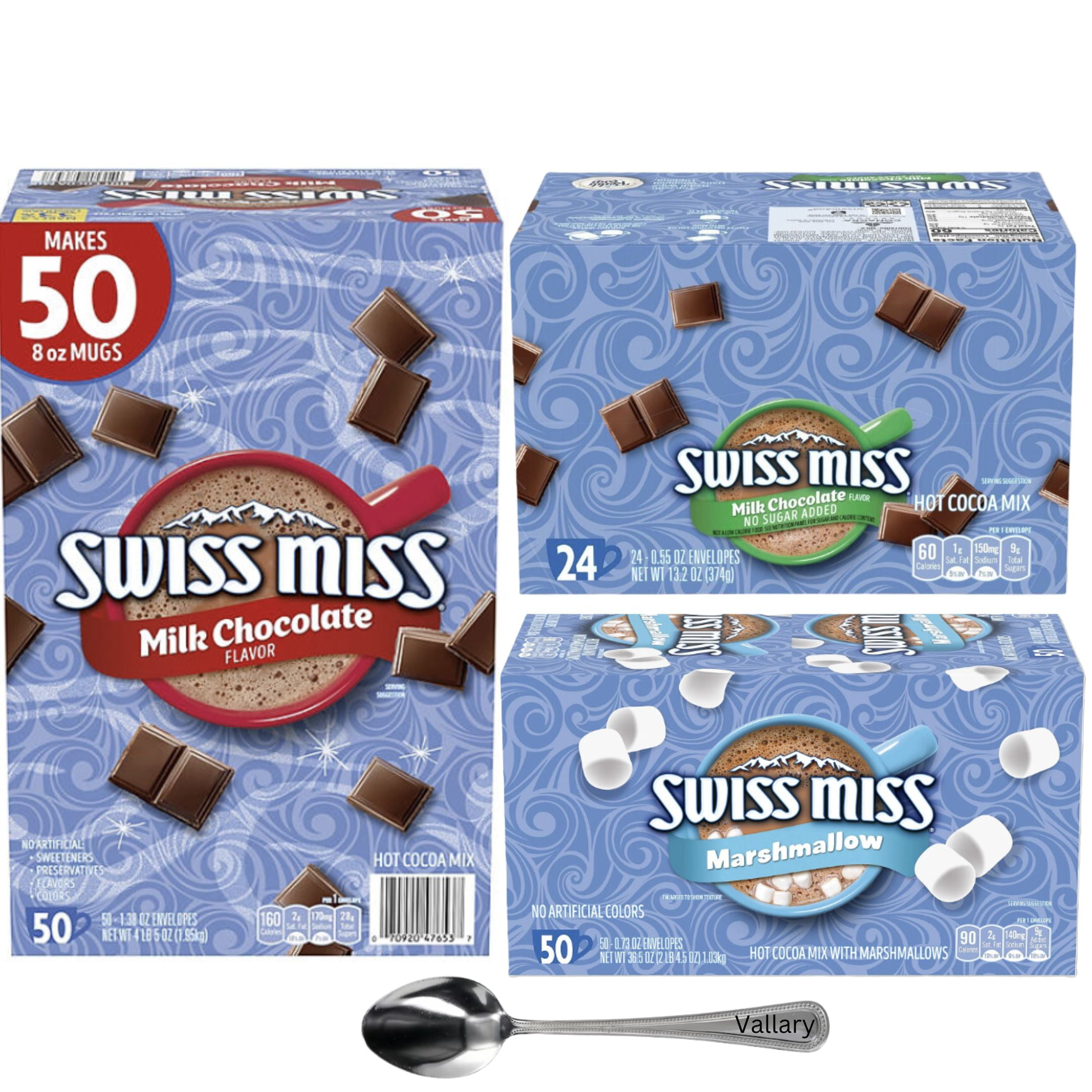 Swiss Miss Hot Cocoa Mix Bundle: 50 Count Marshmallow, 50 count ...