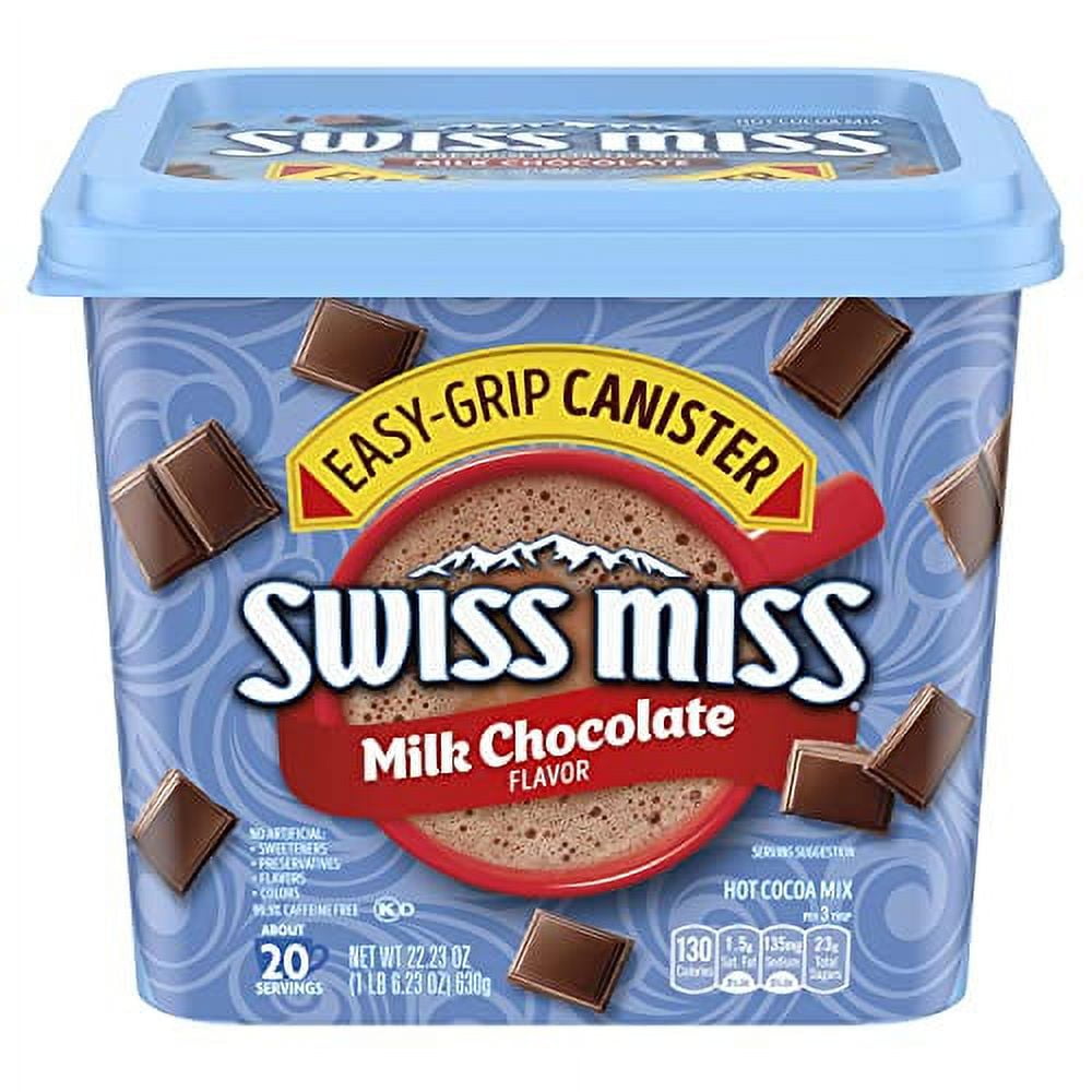 Swiss Miss Milk Chocolate Flavored Hot Cocoa Mix, 22.23 OZ Canister ...
