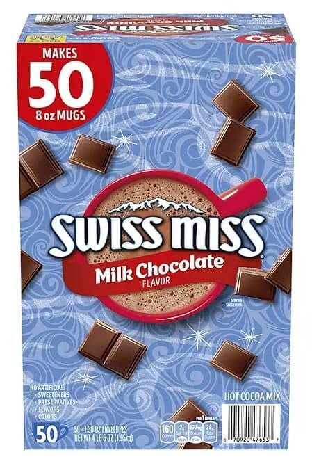 Swiss Miss Flavored Milk Chocolate Hot Cocoa Mix Value Pack (50 Count ...