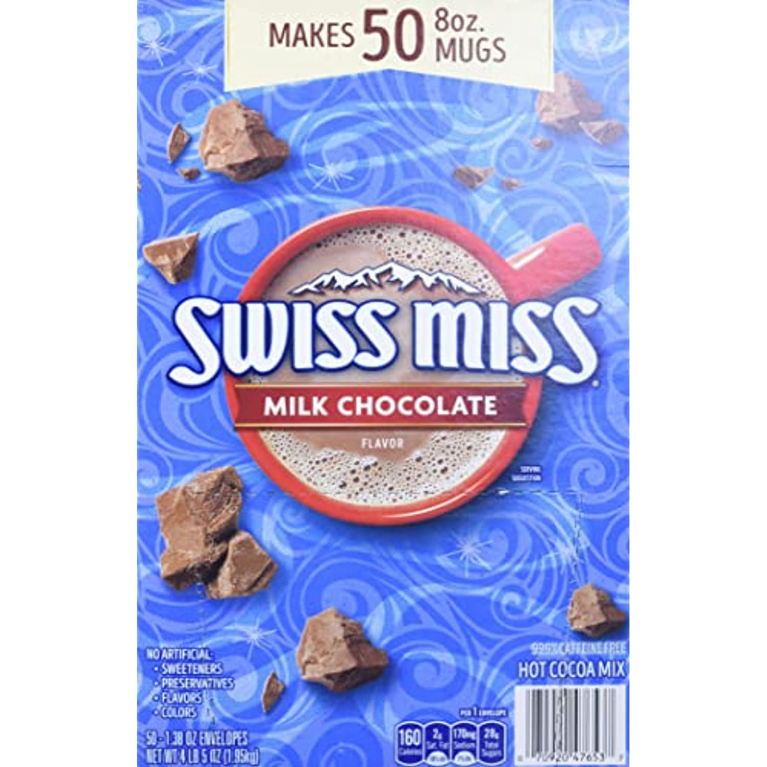Swiss Miss Milk Chocolate Hot Cocoa Mix, 50 Packets, 69 Ounce - Walmart.com