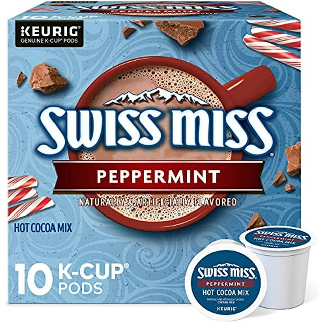 Swiss Miss Peppermint Hot Chocolate, Keurig K-Cup Pods, 10 Count ...