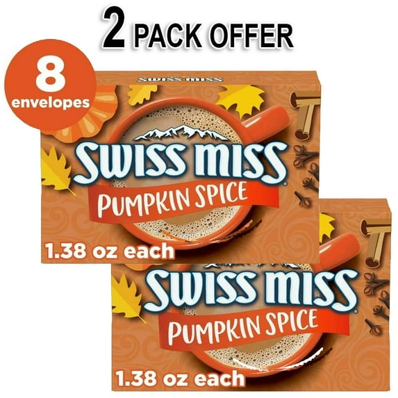 Swiss Miss Pumpkin Spice Flavored Hot Cocoa Mix, 1.38 oz., 8-Count ...