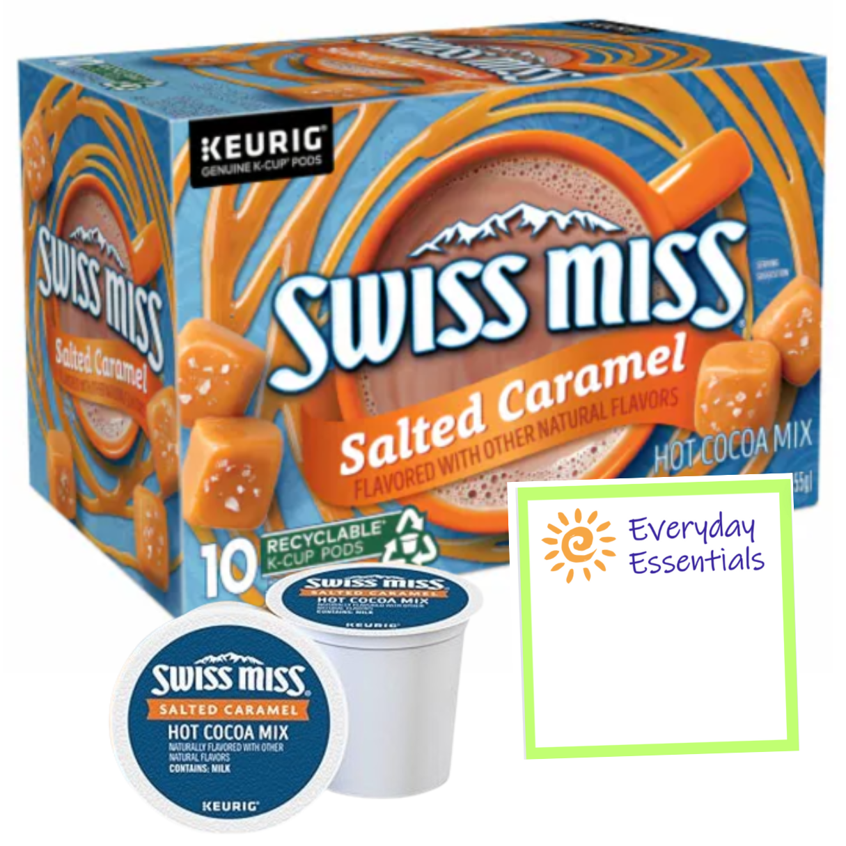 Swiss Miss Salted Caramel Hot Cocoa Pods K-Cup 10 Count 0.54 Ounce ...