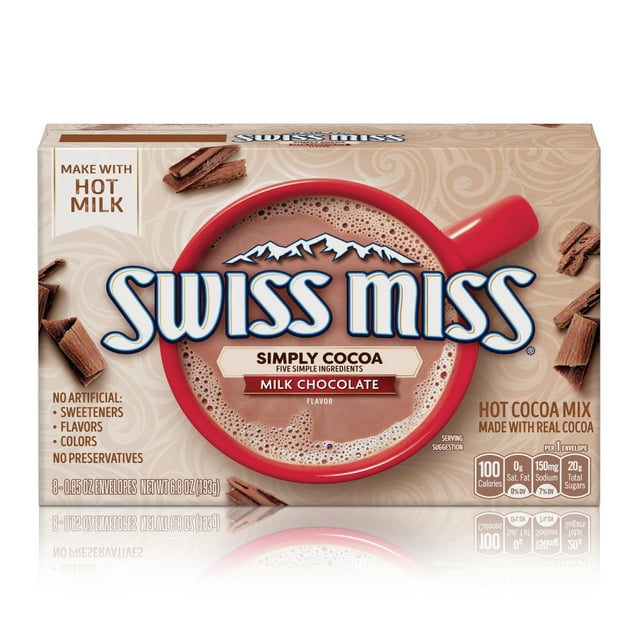 Swiss Miss Simply Cocoa Milk Chocolate Flavored Hot Cocoa Mix 8 Count ...