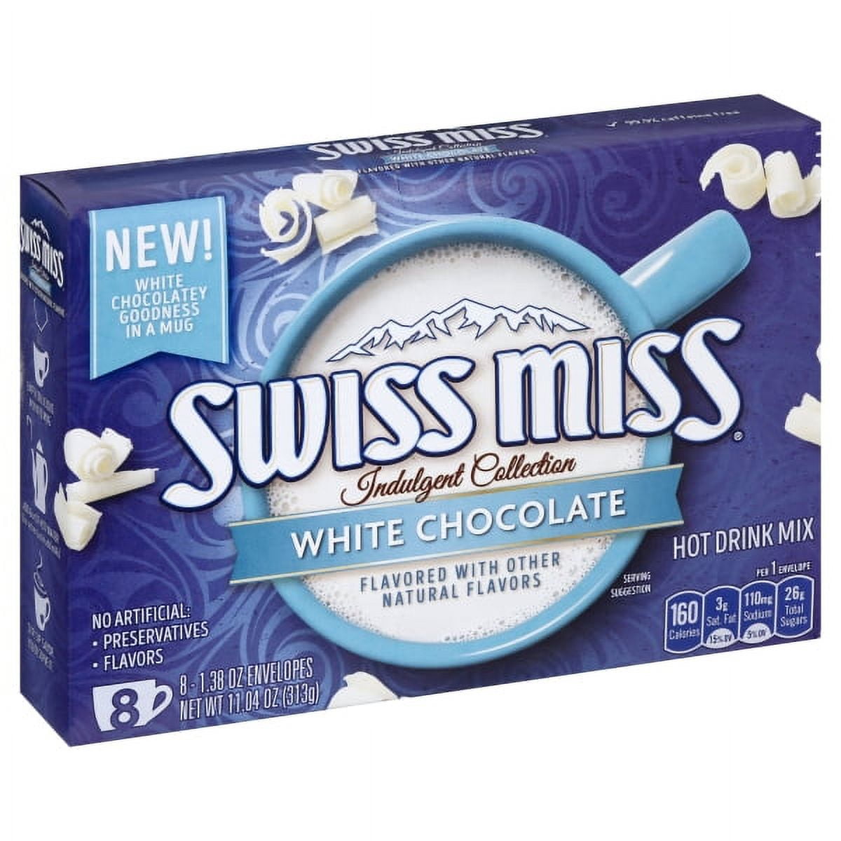 Swiss Miss White Chocolate Flavored Hot Drink Mix, 8 Count Drink Mix ...