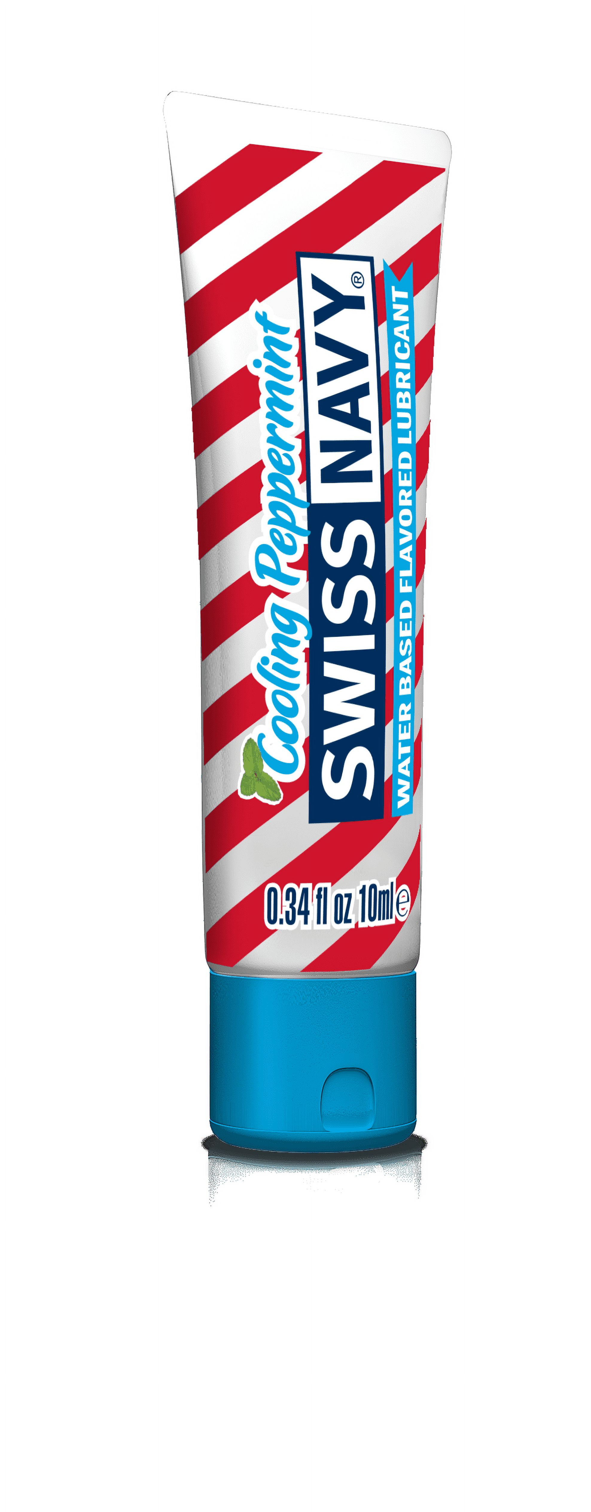 Swiss Navy Flavored Water-Based Personal Lubricant, Cooling Peppermint ...