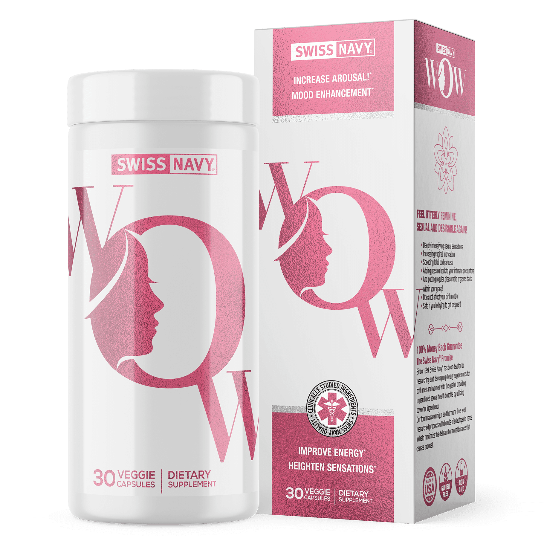 Swiss Navy WOW Women’s Sexual Enhancement Supplement, Libido and Mood ...