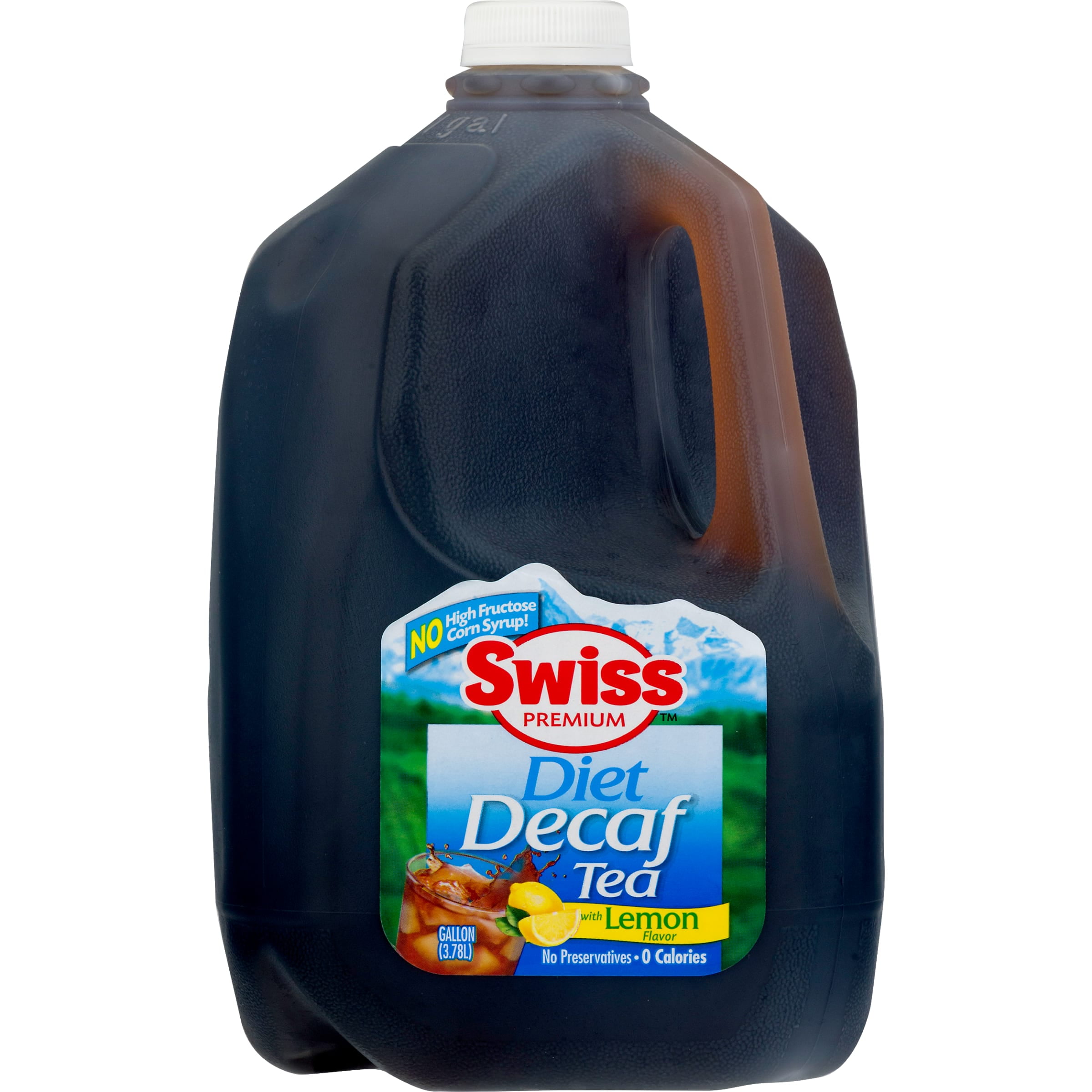 Swiss Premium Diet Decaf Tea with Lemon Gallon Plastic Jug - Walmart.com