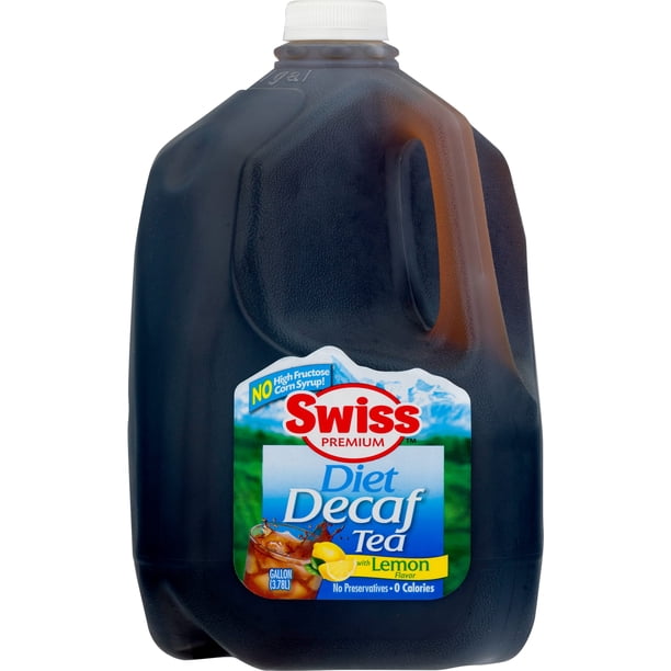 Swiss Premium Diet Decaf Tea with Lemon Gallon Plastic Jug - Walmart ...