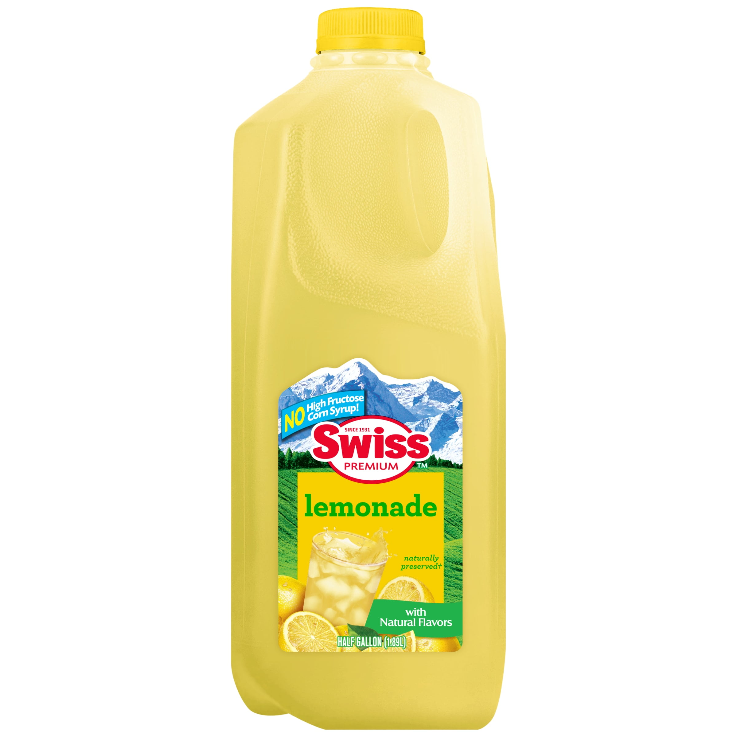 Swiss Premium Lemonade Drink with Natural Flavors - Half Gallon Plastic ...