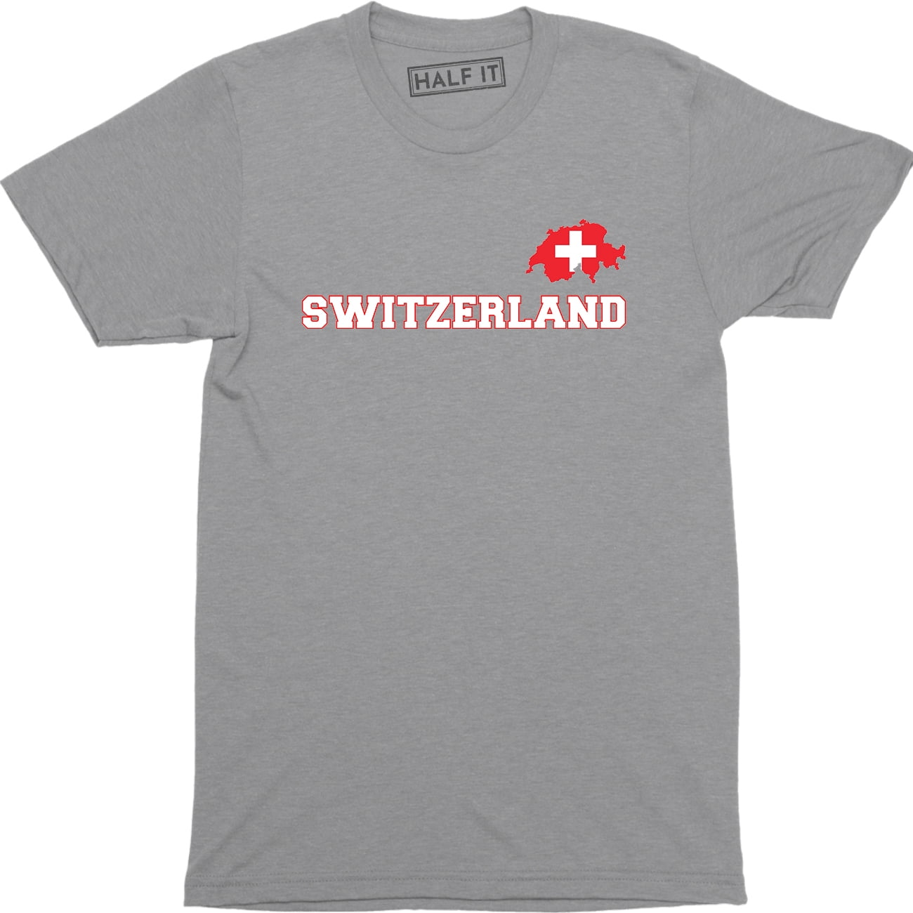 Swiss Switzerland Country National Map Flag Men's Tee Shirt - Walmart.com