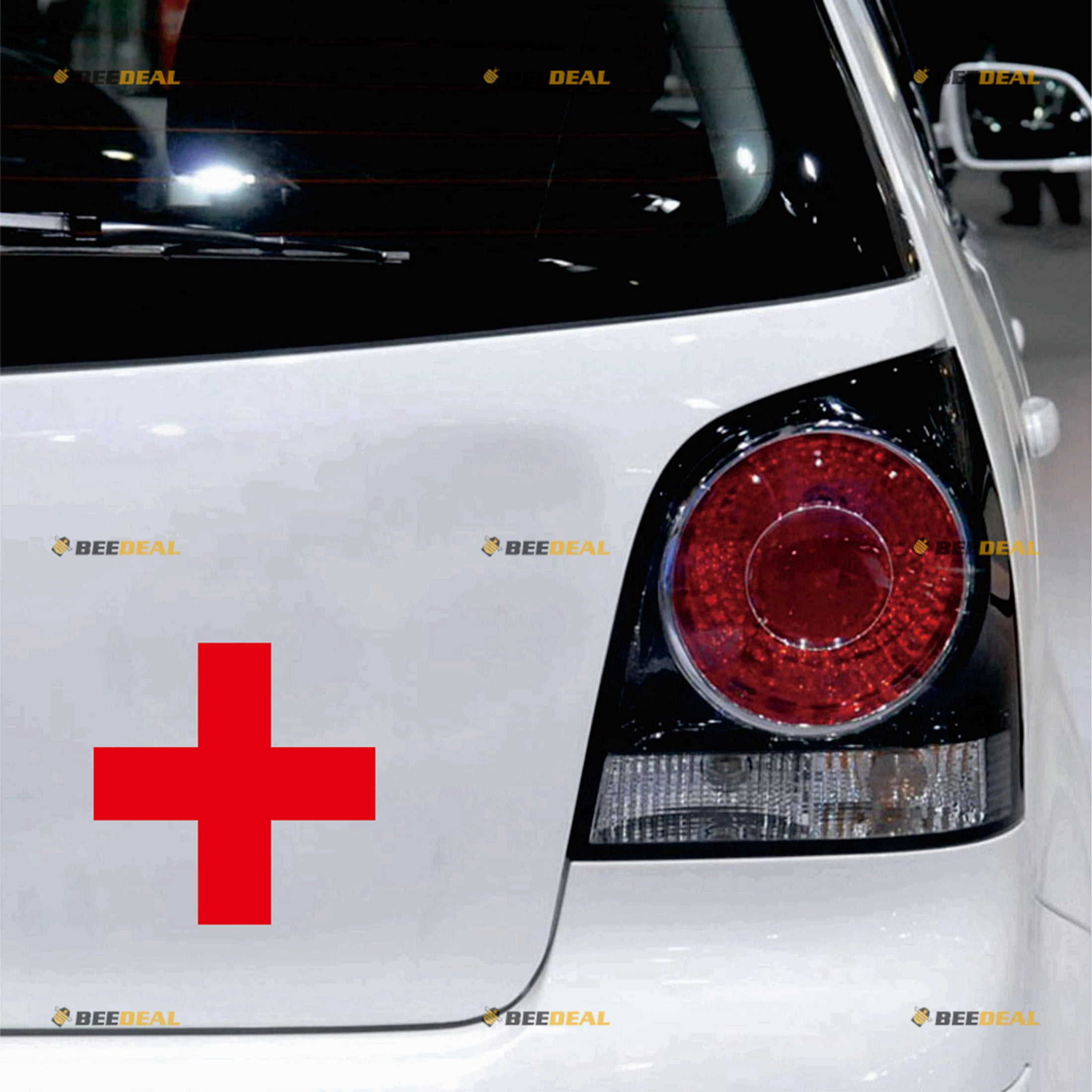 Swiss Switzerland Cross Sticker Decal Vinyl - 3 Pack Red 4" - For Car ...