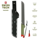 Swiss Tech Machete 18-inch Sawtooth with Titanium-Coated Stainless ...