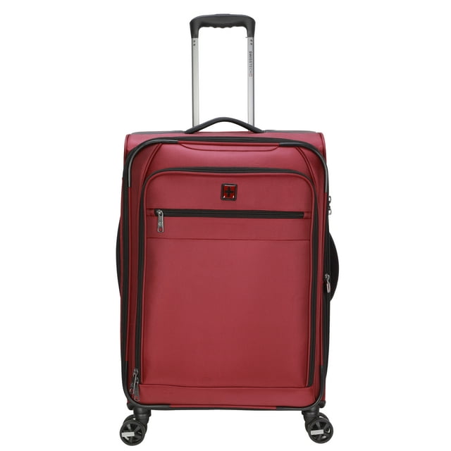 Swiss Tech 24" Softside Checked Luggage, Maroon - Walmart.com