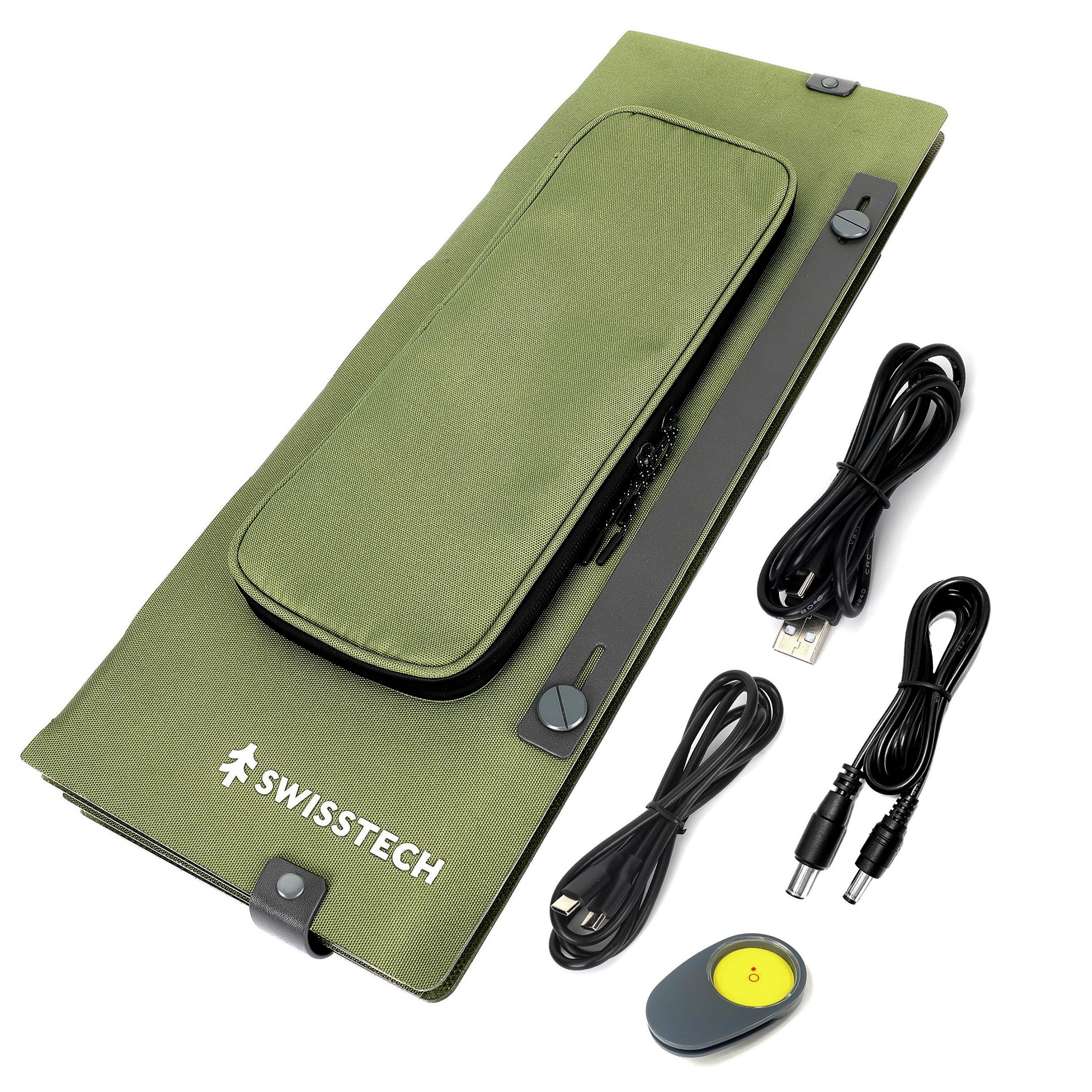 Swiss Tech 60W Foldable Solar Panel, USB-A and USB-C, Phone Charger ...