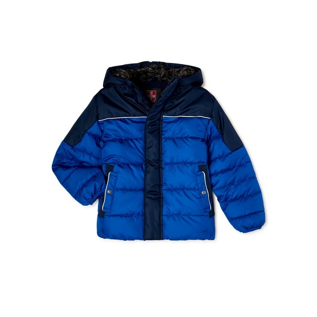 Swiss Tech Boys' Puffer Jacket with Hood, Sizes 4-18 - Walmart.com