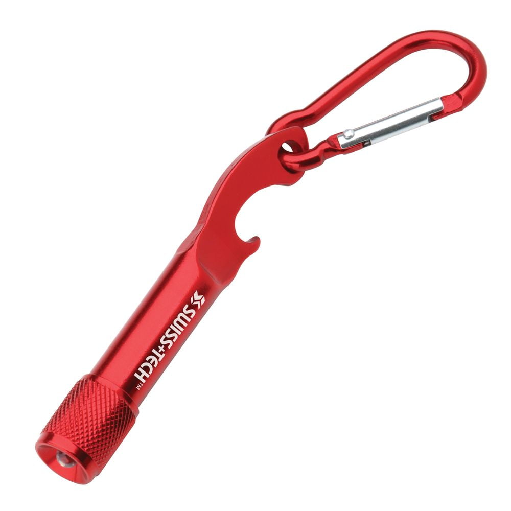 Swiss+Tech Carabiner Flashlight with Bottle Opener for Auto, Camping ...