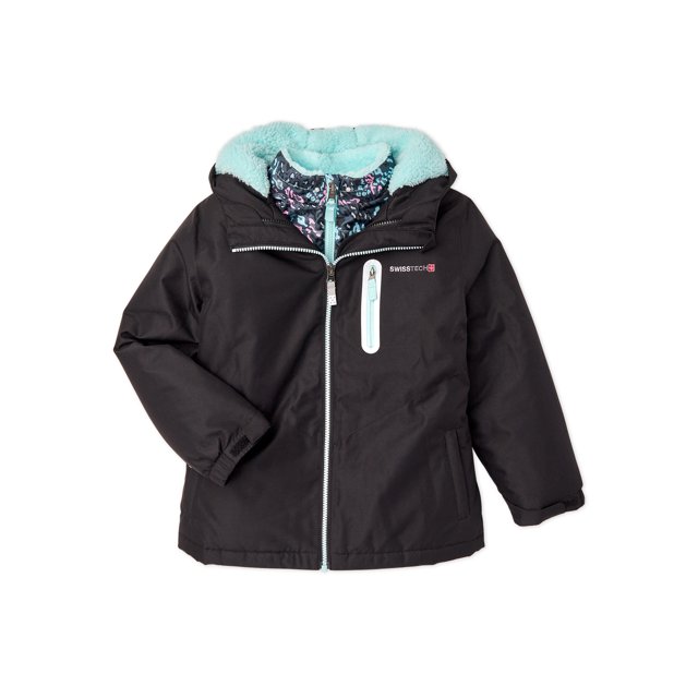Swiss Tech Girls 4-in-1 Systems Jacket, Sizes 4-18 - Walmart.com