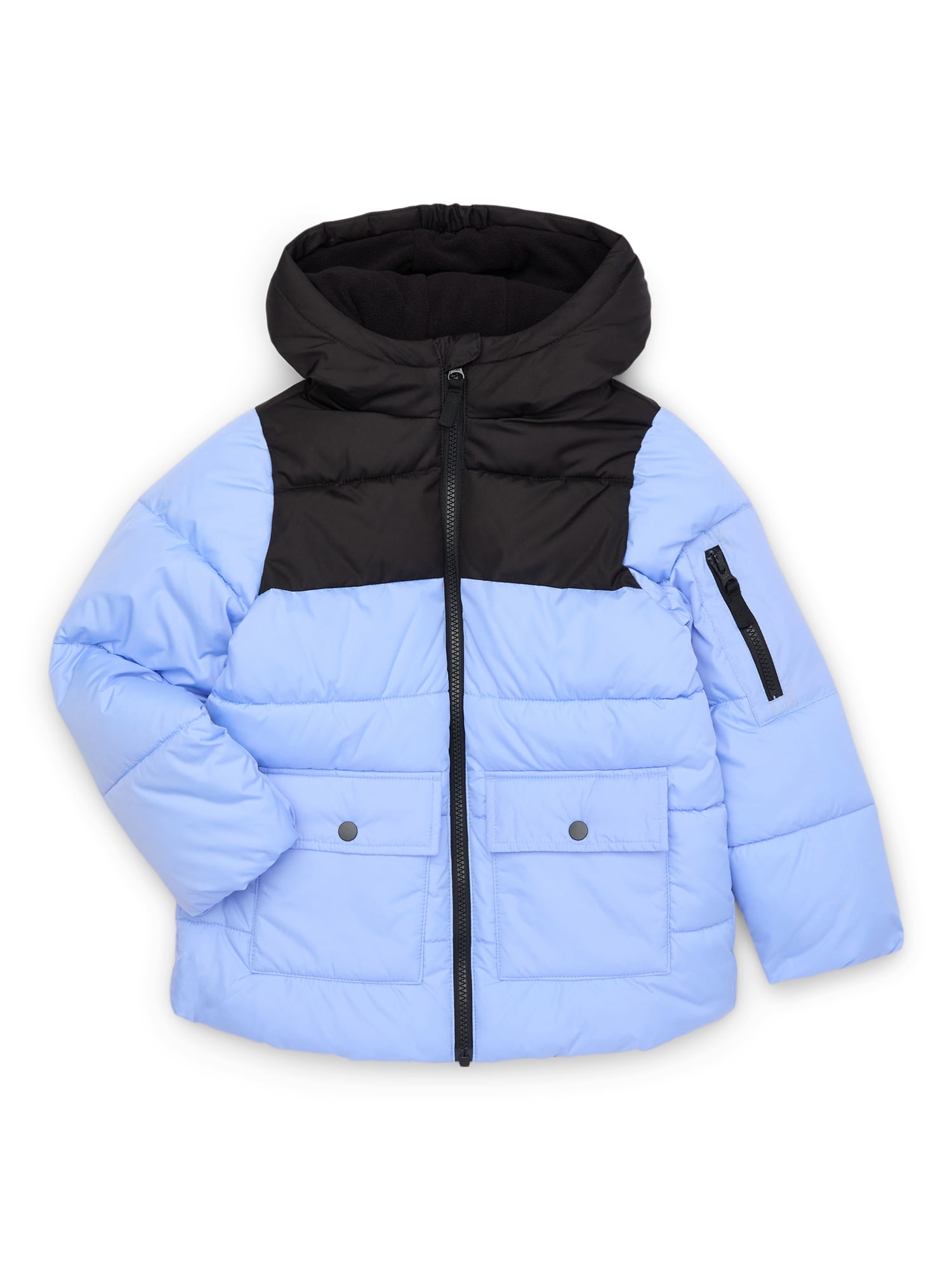 Swiss Tech Girls Colorblock Puffer Jacket - Walmart.com