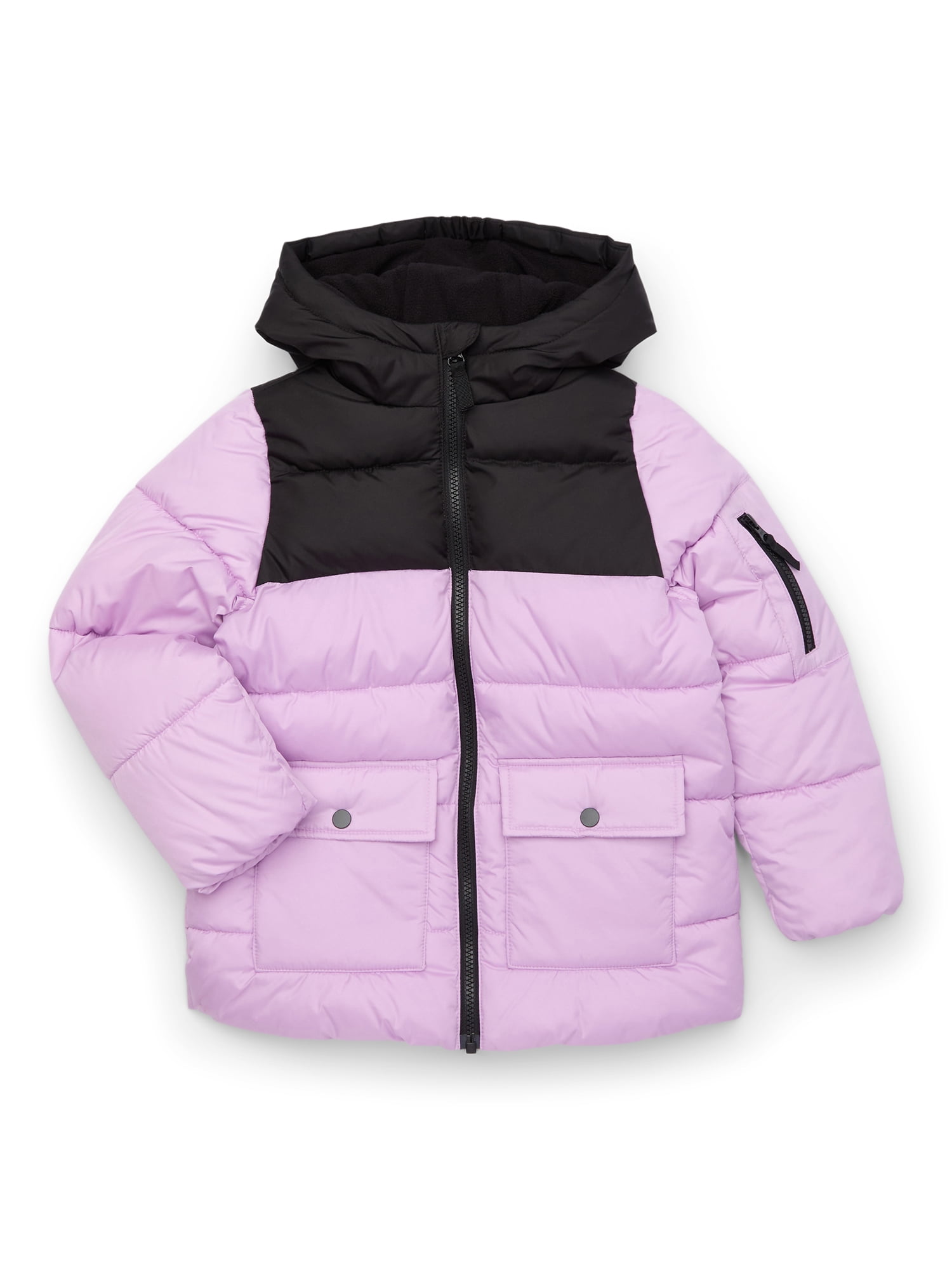 Swiss Tech Girls Colorblock Puffer Jacket, Size 4-18 - Walmart.com