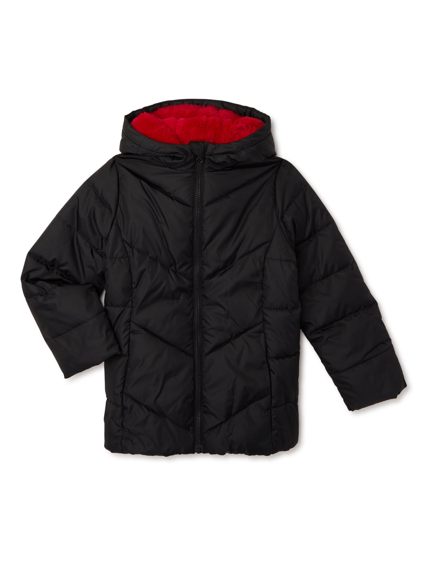 Swiss Tech Girls Family Matching Hooded Puffer Jacket, Sizes 4-18 ...
