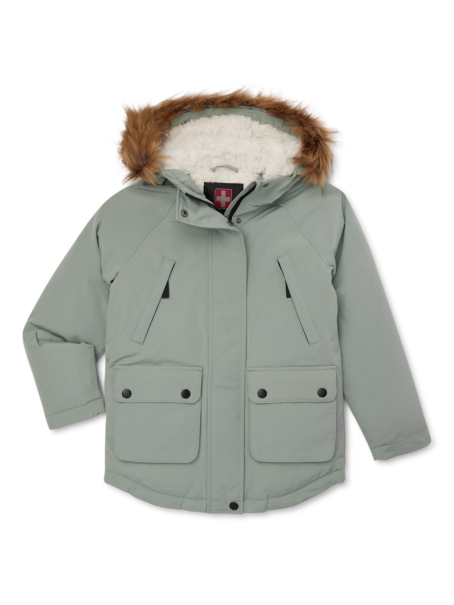 Swiss Tech Girls Shell Winter Parka Jacket, Sizes 4-18 - Walmart.com