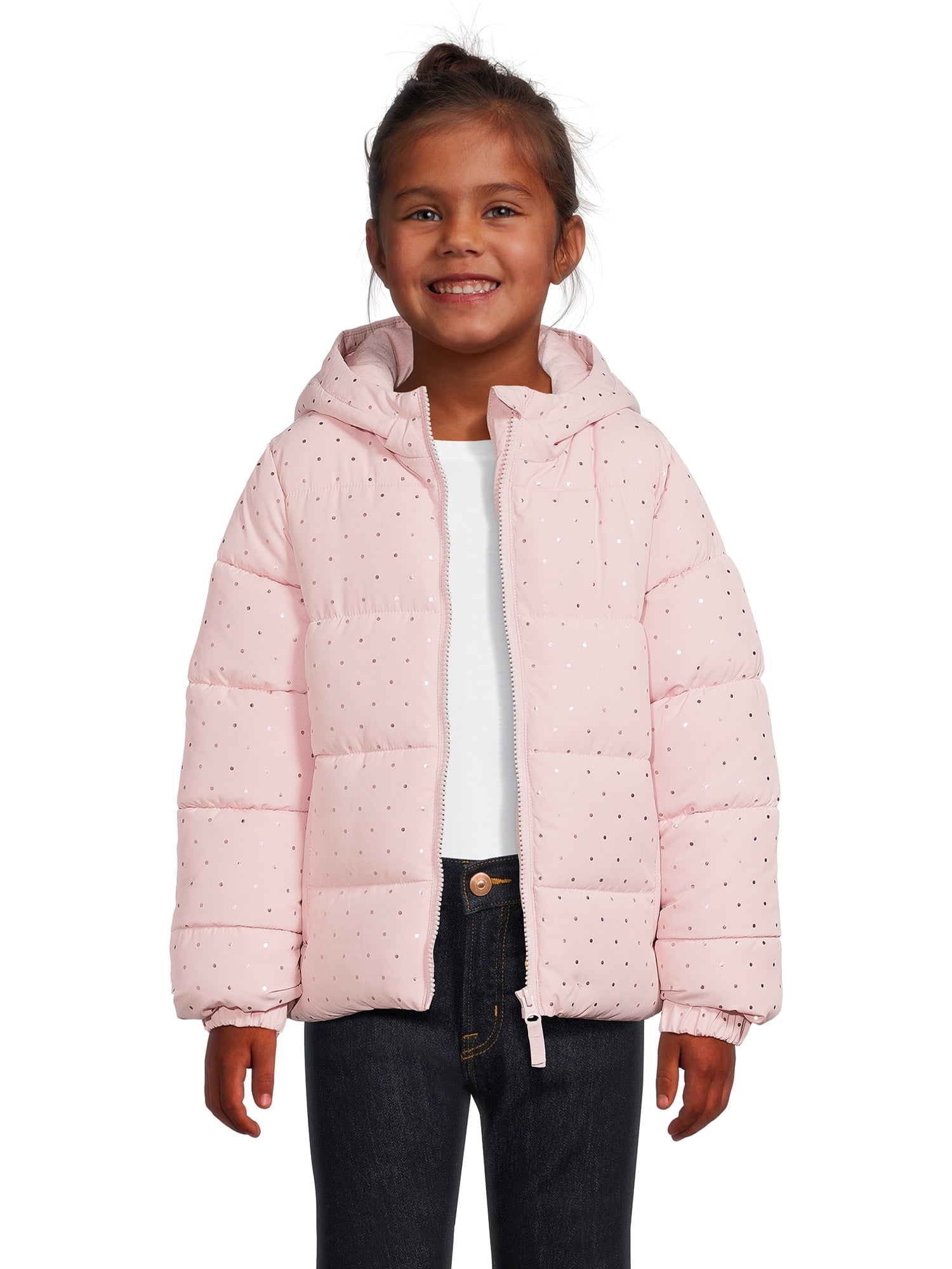 Swiss Tech Girls Heavyweight Puffer Coat, Warm Winter Jacket with Hood ...