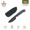 Swiss Tech Halten Fixed Blade, AUS-8, G10 Handle, Full Tang, 3.85 in ...