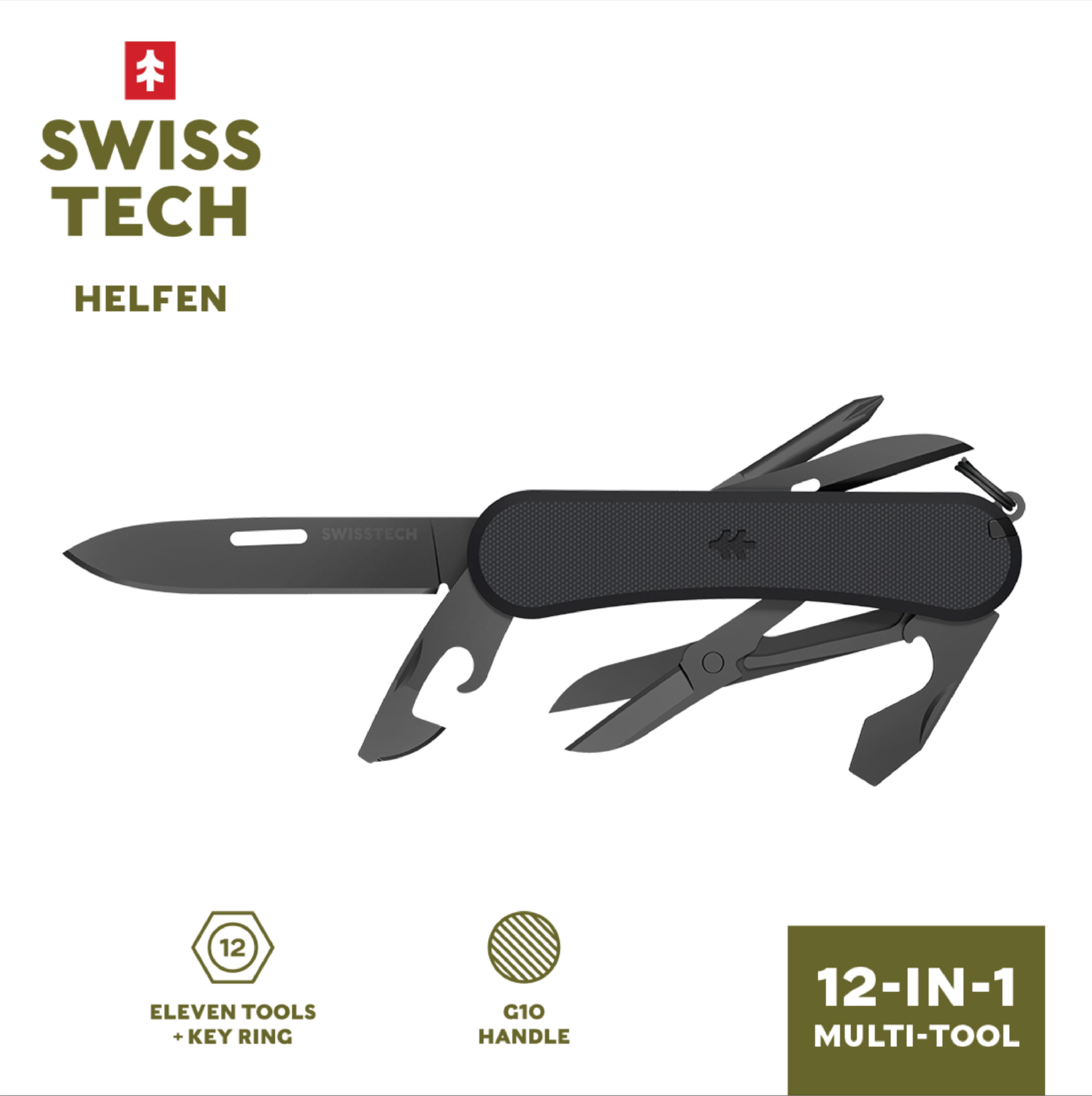 Swiss Tech 11-in-1 Key Ring Multi-Tool with Black Handle - Walmart.com